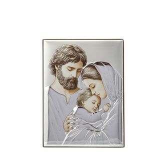 BELTRAMI Ikone Heilige Familie 14 x 10 cm mit Silber Miro Silber