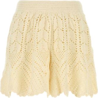 Zimmermann Femme, Shorts, Blanc, Taille: 38 FR Awaken Lace Crochet Short
