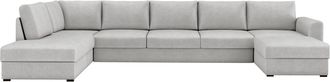 Mirjan24 Ecksofa Wilma Large Premium, 2 Bettkasten und Schlaffunktion Schlafsofa Bettsofa Eckcouch Polsterecke Sofa Couch Wohnlandschaft (Zoya 01, Seite: Links
