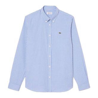 Lacoste Regular Fit Hemd mit Karomuster aus Baumwolle - - Shirts - Herren - Blau - M