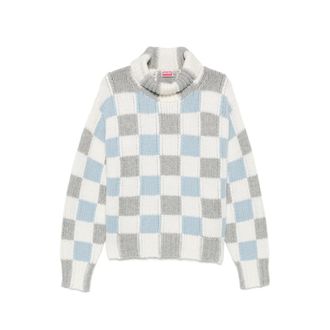 Kenzo Checks Mock Neck Jumper - - Knitwear - Herren - Mehrfarbig - L