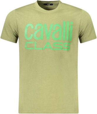 Cavalli Homme, Tops, Vert, Taille: XL Cotton T-Shirt