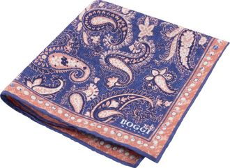 Boggi Milano Homme, Accessoires, Rose, Taille: ONE Size Pochette de costume en soie &agrave; imprim&eacute; cachemire