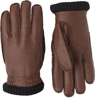 Hestra Gants Deerskin Primaloft Rib Homme - avec doigts doublure Hiver automne-hiver - 10 HS marron fonce