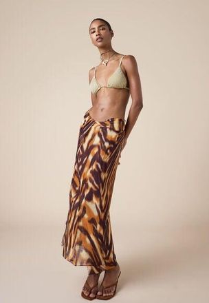 Calzedonia Langer Pareo Mit Animal-muster Braun