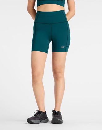 New Balance Elite - Shorts in Gr&uuml;n, 6 Zoll Schrittl&auml;nge