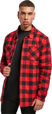 Urban Classics Padded Check Flannel Shirt Black/red M