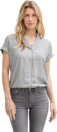 Tom Tailor 1045239 Blouse, 35912-navy White Thin Stripe, 40 Femme