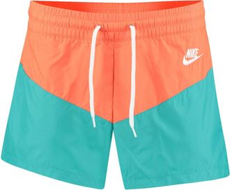 Nike Nike Damen Sportswear Heritage Webmaterial Shorts, Cabana/Turf Orange/White, M