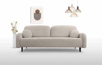 Furnix Schlafsofa 140 x 200cm Dariia 2 Personen mit Schlaffunktion ELM5 blassrosa - Furnix