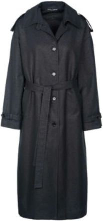 Dolce & Gabbana Schwarzer Damenmantel- Zeitloses Design - - Coats - Damen - Schwarzk - M