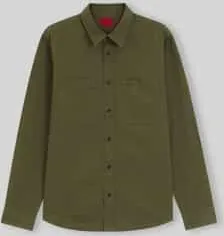 HUGO BOSS Straight Fit Hemdjacke aus Baumwolle Modell Egrin