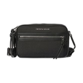 Emporio Armani Sac bandouli&egrave;re en nylon avec logo - Homme - Sacs - Noir - Taille: ONE Size