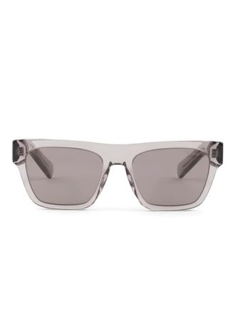 Prada Sonnenbrille mit eckigem Gestell - Grau