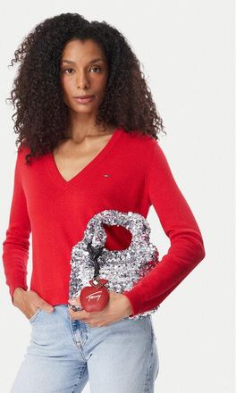 Tommy Jeans Handtasche Tjw Bodega Sequins Shopper AW0AW19091 Silberfarben