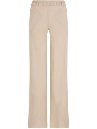 Giorgio Armani pantalon de jogging en soie à coupe évasée - Tons neutres