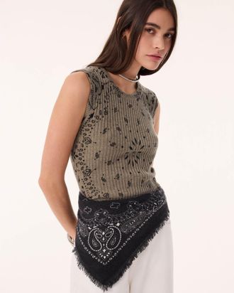 Kujten D&eacute;bardeur cachemire imprim&eacute; - D&eacute;bardeur Ribbi