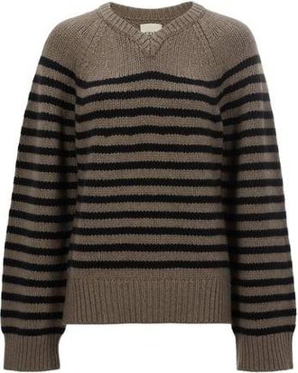 Khaite Gestreifter Khaite Wollpullover in Braun