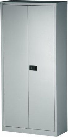 Bisley Flügeltürenschrank Universal, Garderobeneinsatz, Metall, 355 Silber, 40 x 91.4 x 195 cm