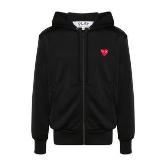 Comme Des Gar&ccedil;ons Logo Baumwoll-Hoodie - - Sweatshirts & Hoodies - Damen - Schwarzk - XS
