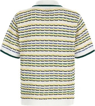 Casablanca Tuck Stitch Cotton Knit Shirt - Cream