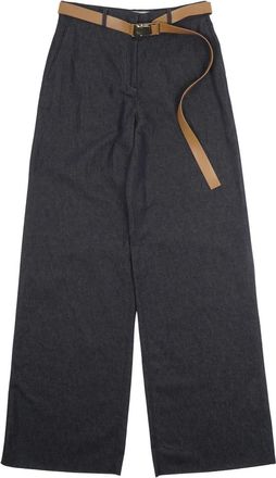 Max Mara Femme, Pantalons, Bleu, Taille: 42 FR Murge Wide Pantalons