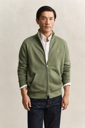 GANT Herren Shield Sweatjacke (XXXL) DRY HERB Gr&uuml;n