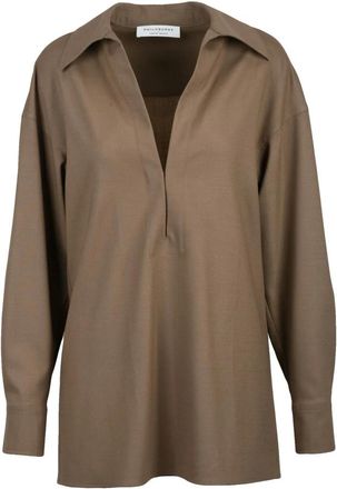 Philosophy di Lorenzo Serafini Femme, Blouses et Chemises, Brun, Taille: 32 FR Shirt