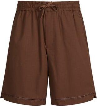 Dr&ocirc;le de Monsieur Short d&eacute;tail broderie en coton m&eacute;lang&eacute;