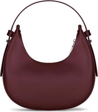 Generic Sac Hobo en faux cuir &eacute;l&eacute;gant pour femmes, design croissant, couleur unie, sac port&eacute; sous le bras pour quotidien et voyage