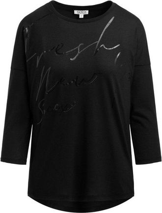 soccx Rundhalsshirt mit &uuml;berschnittenen Schultern