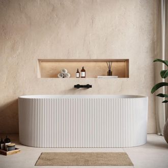 Badplaats Badplaats Halb Freistehende Badewanne Havana 170 x 80 x 58 cm We