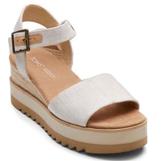 Toms Damen Sandalen aus robustem Segeltuch, ultimativer Komfort mit OrthoLite Innensohle, verstellbarer Kn&ouml;chelriemen, stilvoll und langlebig