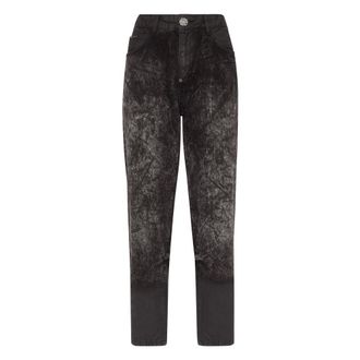Philipp Plein Femme, Jeans, Noir, Taille: W26 Denim Pantalons Mom Fit