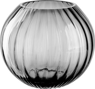 Leonardo Leonardo Poesia Kugelvase, runde Fischglas-Förmiges Teelicht aus Glas, graues Dekoglas, 17,5 x 20 x 20 cm, 1,29 kg, 3 l, 038941