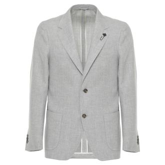 Lardini Wollmischungsjacke - - Jackets - Herren - Grau - L