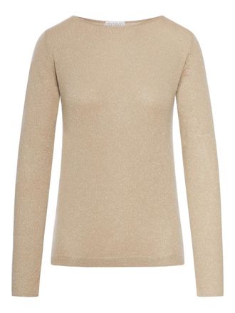 Brunello Cucinelli Klassischer Kaschmirpullover - Nude