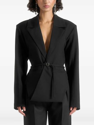 Manière De Voir blazer ceinturé Yuna à col plongeant - Noir
