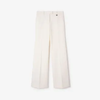 Burberry Cotton Blend Tailored Trousers, Size: 06