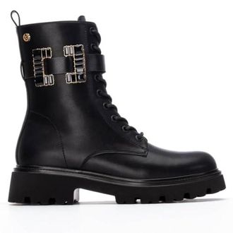 Xti Bottines militaires Femme Noir - Chaussures confortables et polyvalentes - Mode décontractée - Modèle 14443101 (Taille39)