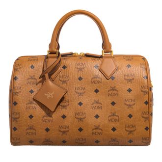 MCM Bowling Bags - Ella Vi Boston Med Co, One Size - Gr. unisize - in Cognacbraun - f&uuml;r Damen