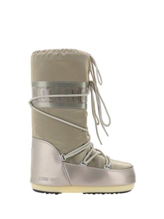 Moon Boot Womens Icon Glance Knee-High Boots Platinum Upper: Polyester