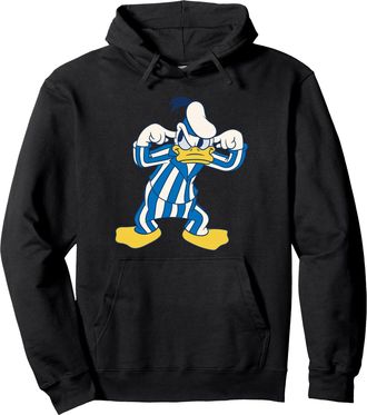Disney Donald Duck Striped Pajamas Slumber Party PJs Pose Pullover Hoodie