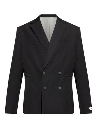 Jacquemus blazer croisé à épaules matelassées Fernando - Noir