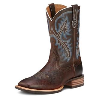 Ariat Bottes western Quickdraw pour homme, Marron huil&eacute; Rowdy, 38.5 EU