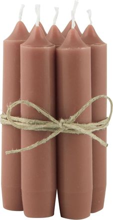 CMD 8er Set, tolle im Vintage-Stil klassische Stabkerzen im Landhauslook. Farbe ROSTBRAUN. Schmal geschnitten, 2,2 cm Durchmesser, Höhe 11 cm, Hoher Neidf