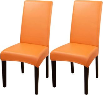 Generic wasserdichte PU-Stuhlbez&uuml;ge Set F&uuml;r Esszimmer - Langlebige Schonh&uuml;llen F&uuml;r K&uuml;che, Hotel & Restaurant, Hochzeit, Event, Bankett, Stretchhussen, Atmungs