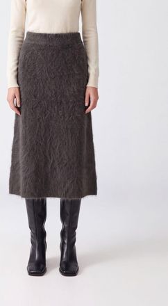 Lisa Yang Midi-Strickrock aus reinem Kaschmir mit hoher Taille