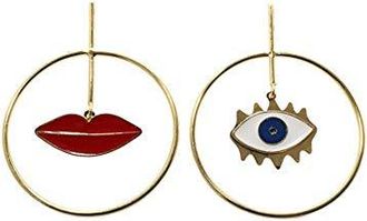 Generic Mode Boucles doreilles Boh&egrave;me L&egrave;vres Rouges Forme Pendentif Boucles doreilles Goutte Bijoux Exquise Boucle doreille pour Femmes Fille Cadeau dannivers