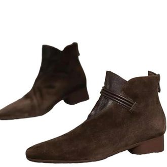 Generic GLDFW Chaussures femme &agrave; enfiler pour lautomne Escarpins &agrave; bout pointu Couleurs m&eacute;lang&eacute;es Flocage Professionnel Pompes, marron, 38.5 EU